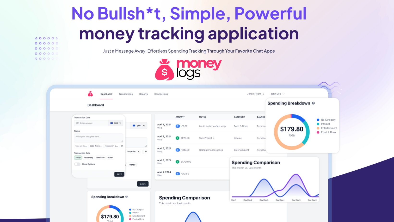 Money Logs - Money tracking application